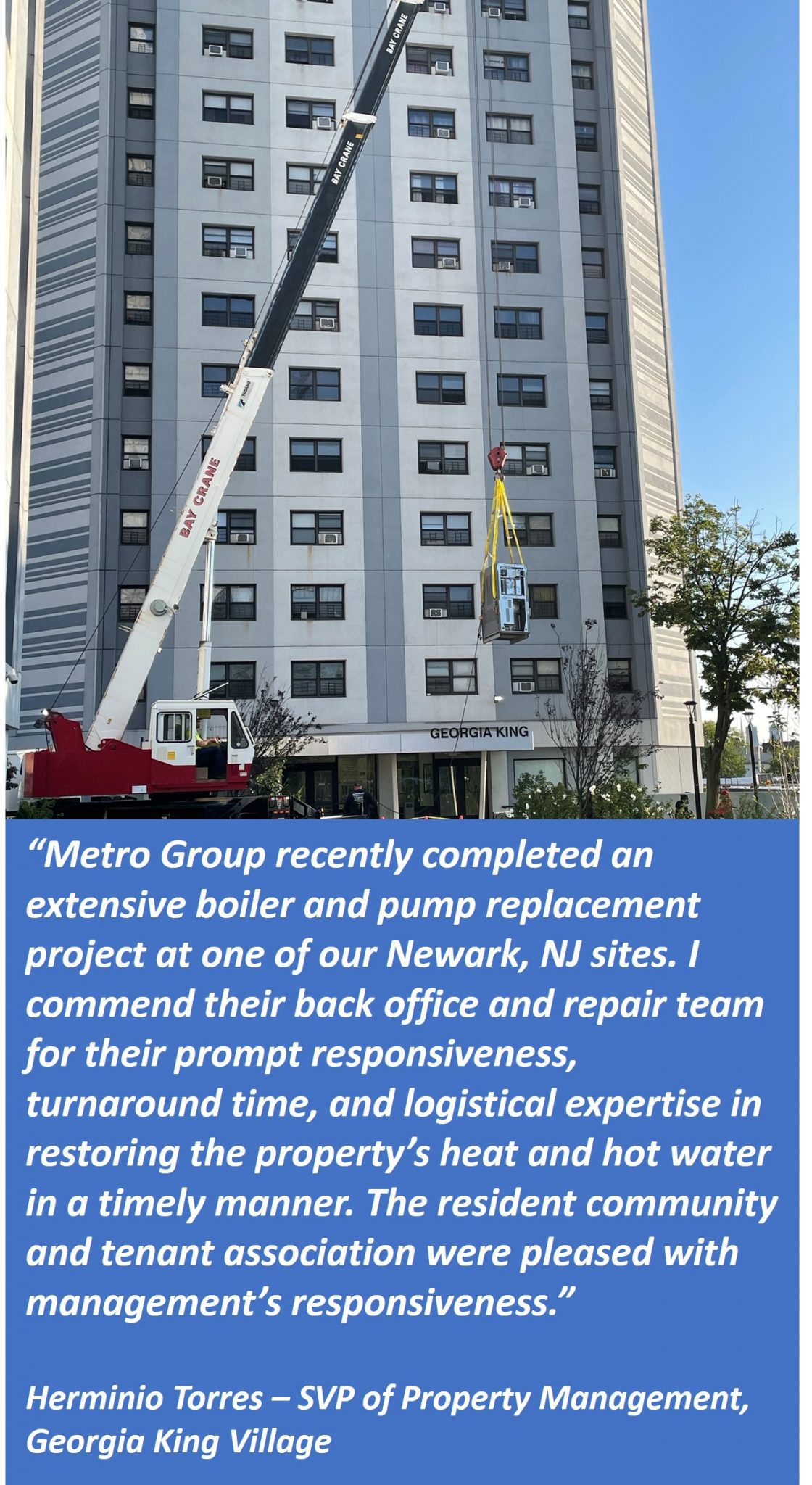 Metro Group Restores Comfort to 400-Unit Complex After Flood